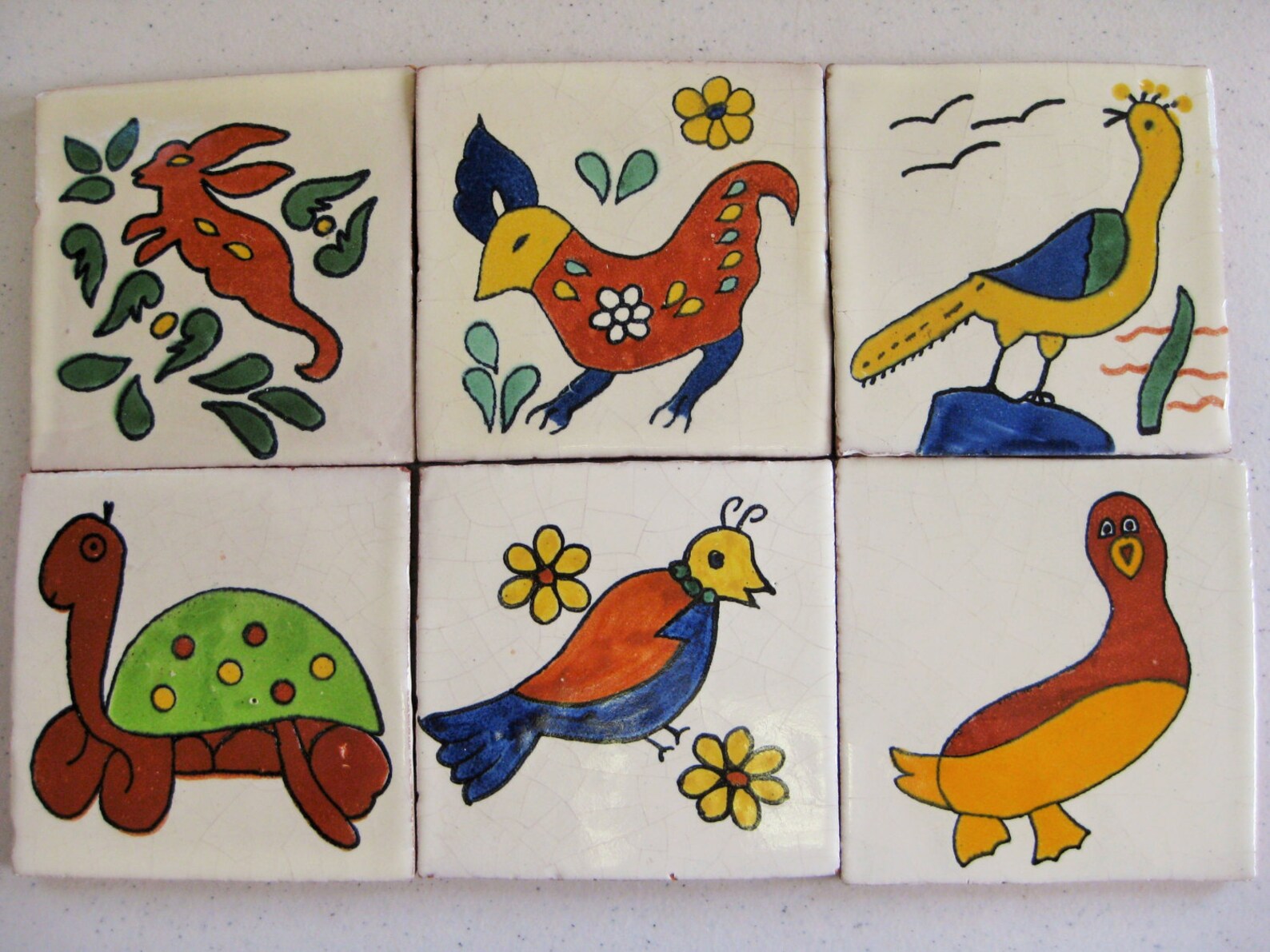 20-animal Series 4x4 Talavera Decorative Handmade Mexican Clay - Etsy
