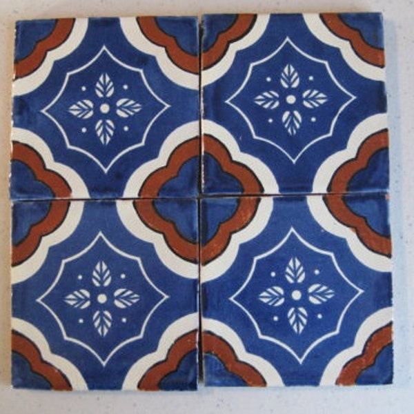 Hand Painted Blue Tile - Etsy