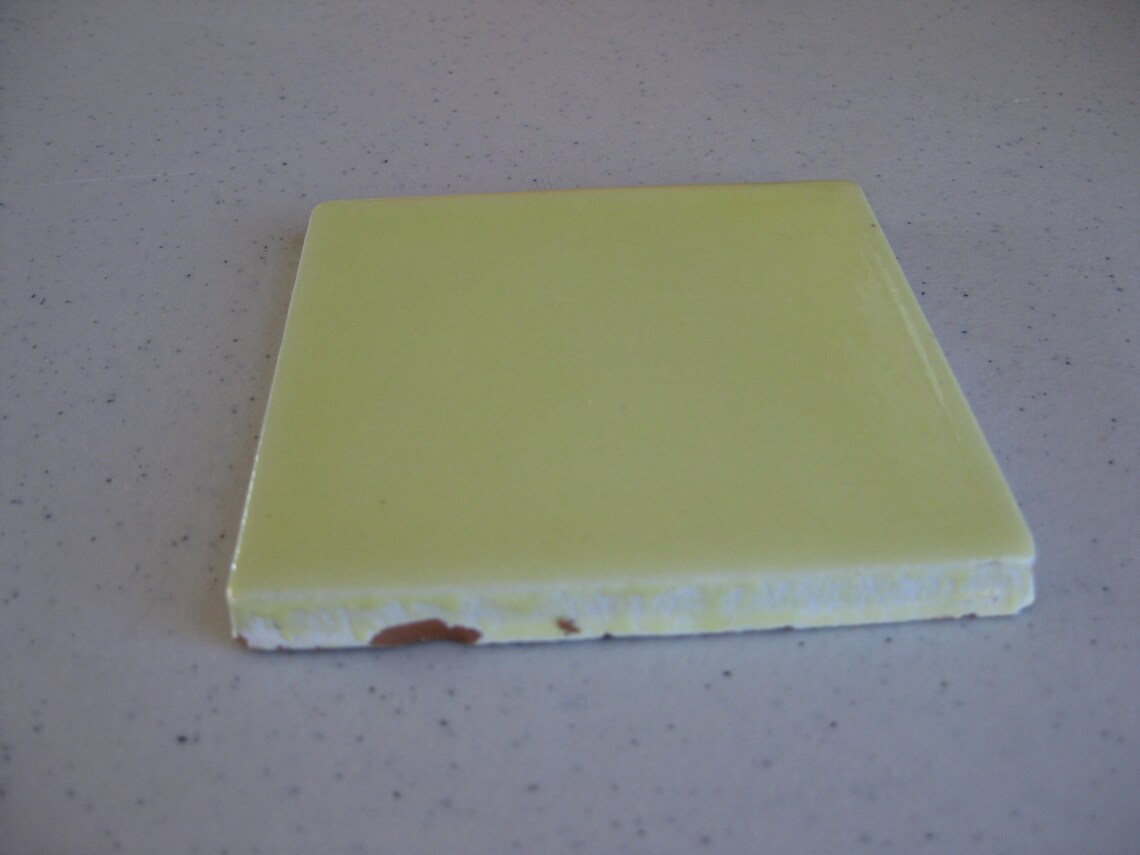 25-yellow Handmade Mexican Clay Tile in 4x4 shipping | Etsy