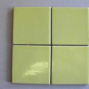 25-yellow Handmade Mexican Clay Tile in 4x4 shipping | Etsy