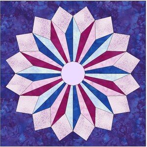 Star Burst Quilt Paper Template Quilting Block Pattern PDF - Etsy