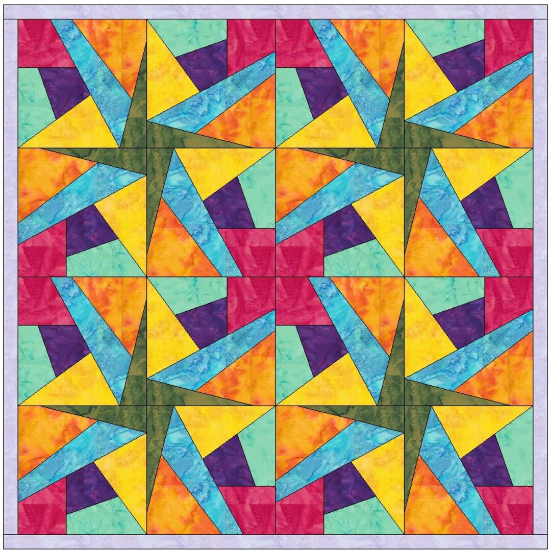 Crazy Patch Quilt 28 Paper Foundation Piece 12 Inch Quilting Block ...