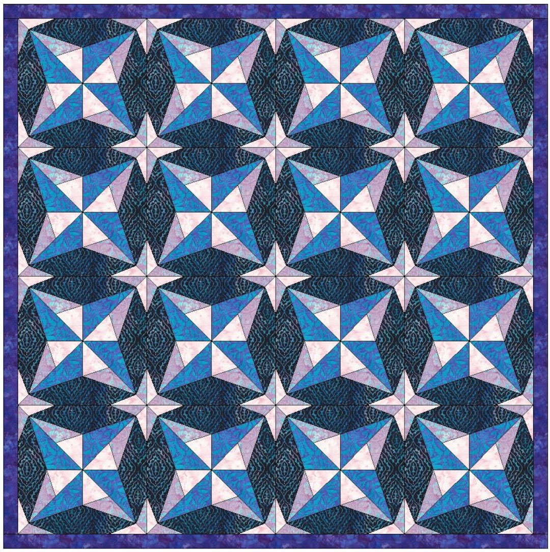 Propeller Star Quilt Templates Quilting Block Pattern - Etsy
