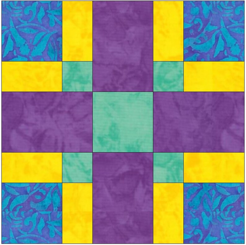 Criss Cross Quilt Template 15 Inch Block Pattern PDF - Etsy