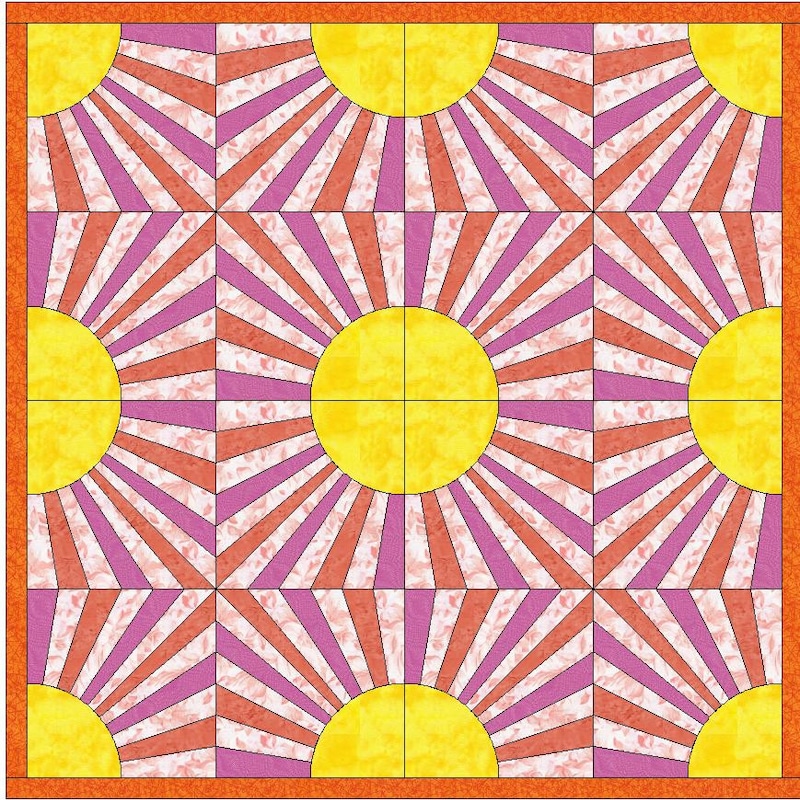 Sunset Quilt Pattern - Etsy
