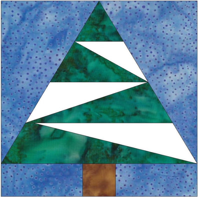 Pine Tree Quilt Paper Piece Foundation Quilting Block Pattern - Etsy