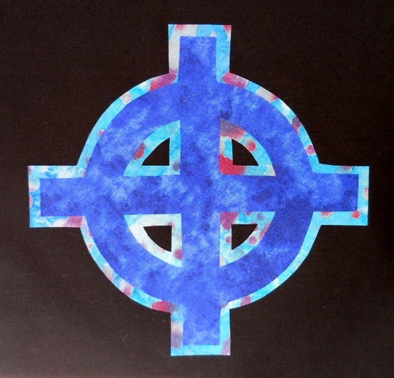 Easy Celtic Cross Quilt Applique Pattern Design | Etsy