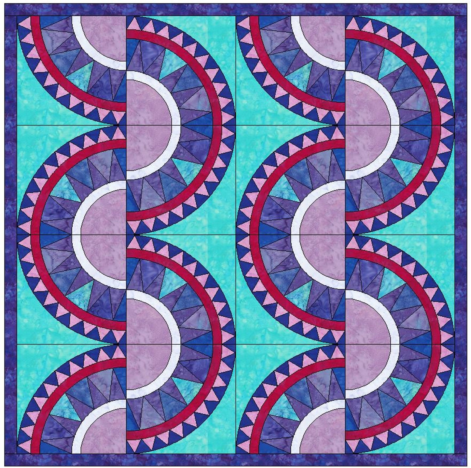 Rick Rack Beauty Quilt Paper Piece Foundation Quilting Block - Etsy