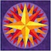 Mariner's Star Compass Quilt 15 Inch Block Template Quilting Block ...