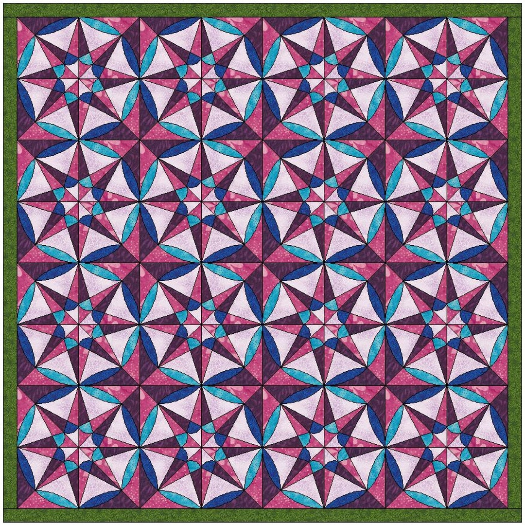 Faceted Star Quilt Template Quilting Block Pattern PDF - Etsy