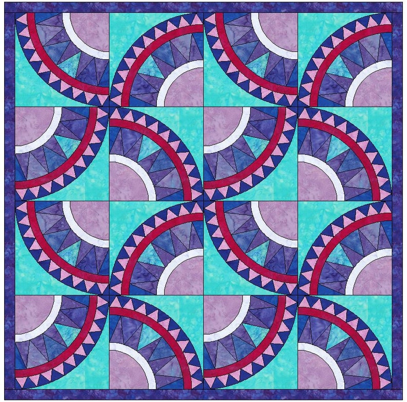 Rick Rack Beauty Quilt Paper Piece Foundation Quilting Block - Etsy