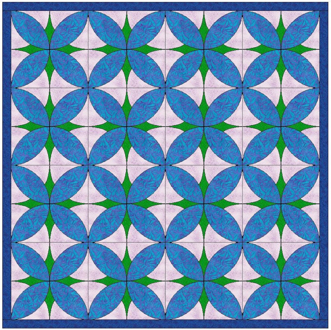 Alabama Beauty Quilt Template Quilting Block Pattern PDF - Etsy