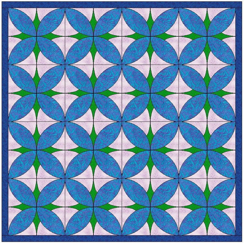 Alabama Beauty Quilt Template Quilting Block Pattern PDF - Etsy