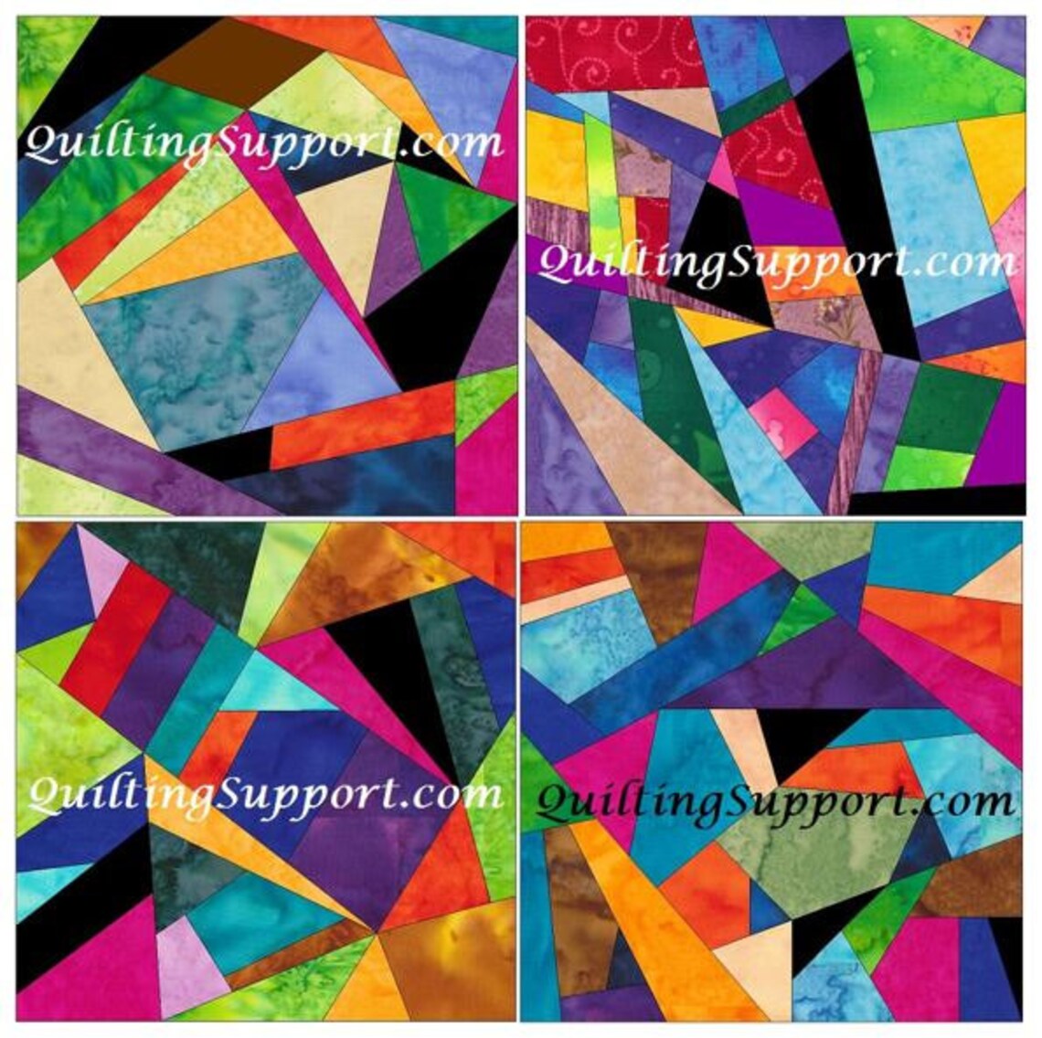Complex Crazy Patch Quilt Set 3 Paper Foundation Piecing - Etsy