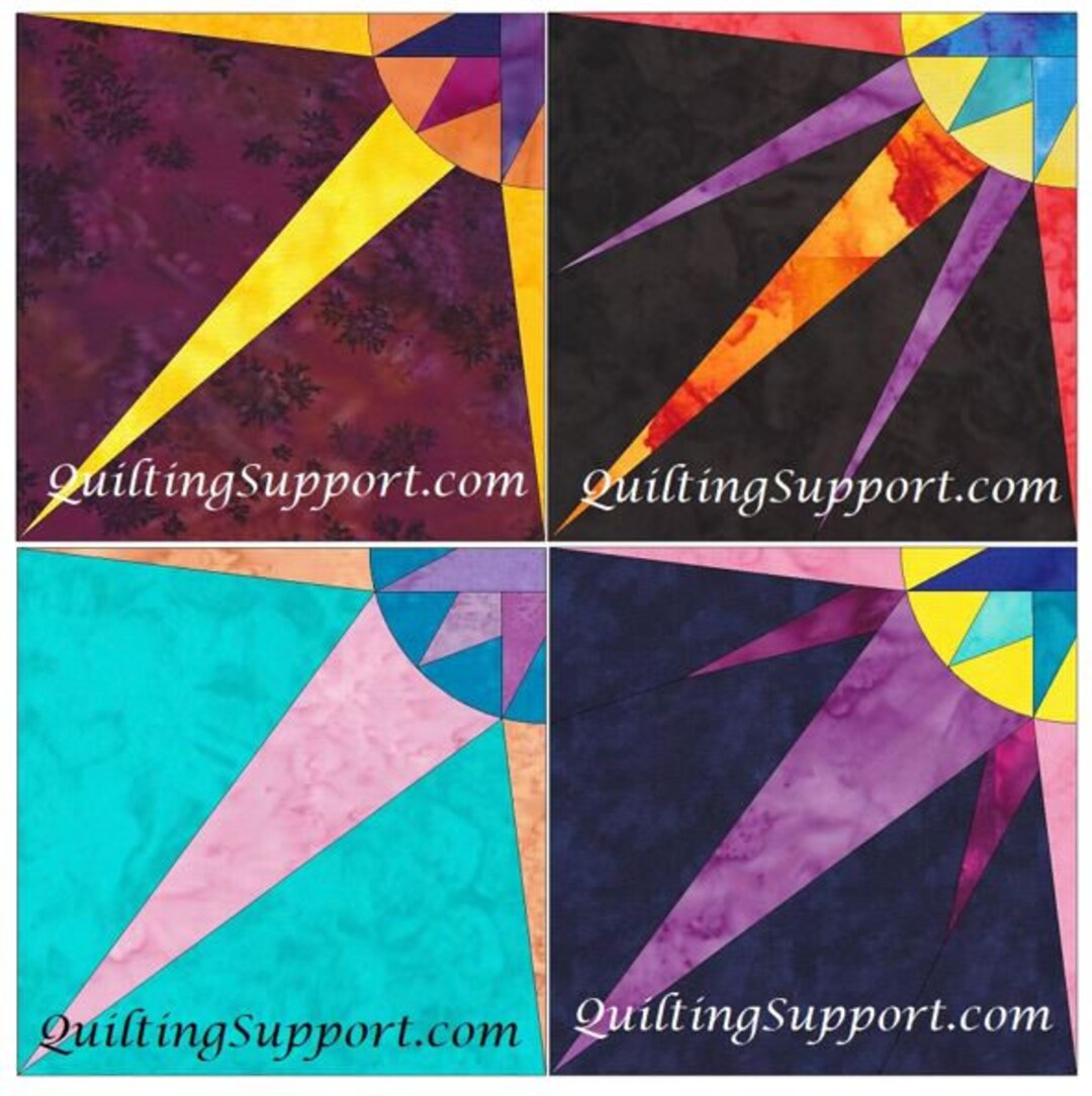 HC Quarter Stars Quilt Set 2 - 10 Inch Paper Foundation Piecing ...