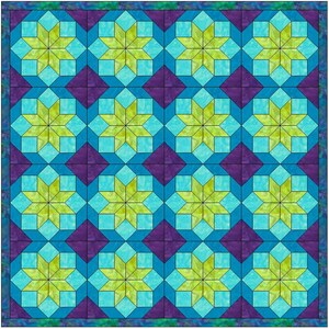 Original Rolling Star Quilt 15 Inch Block Template Quilting Block ...