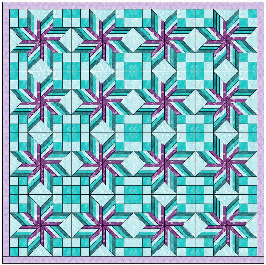 Wrapped Star Quilt 10 Inch Template Quilting Block Pattern PDF - Etsy