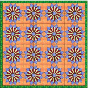 Flower Star Template Quilting Block Pattern PDF - Etsy