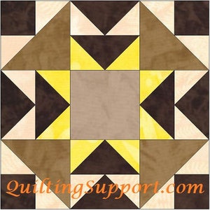 Sweet Stars Quilt 15 Inch Block Set of 4 Template Quilting Block ...