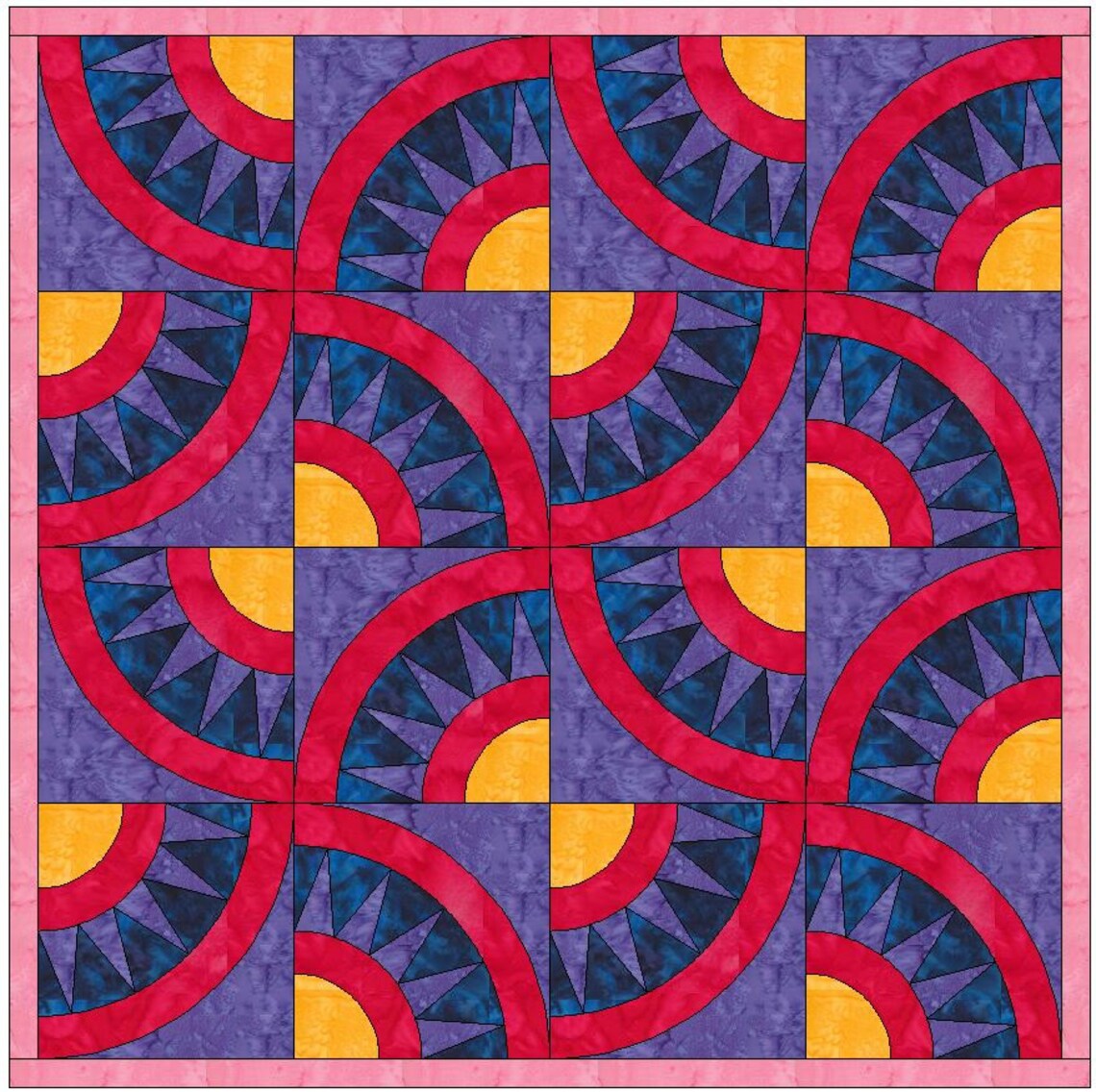 Basic New York Quilt Beauty 10 Inch Paper Piece Foundation Quilting ...