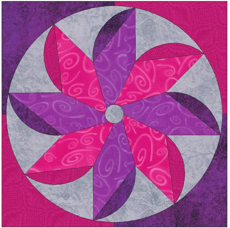 Star Dahlia Templates Quilting Block Pattern - Etsy