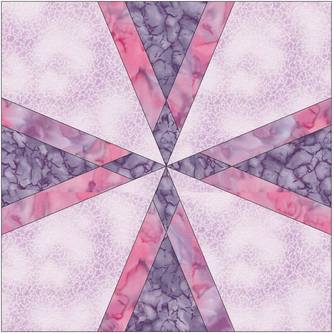 V Star Quilt Template Quilting Block Pattern PDF | Etsy