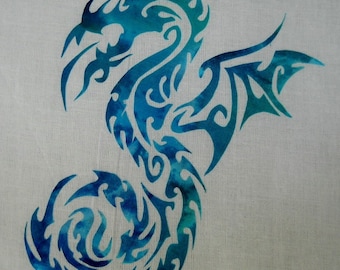 Easy Dragon 6 Quilt Applique Pattern Design | Etsy
