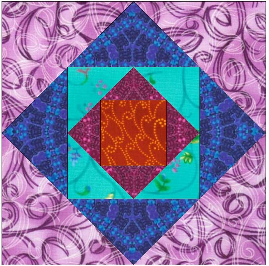 Continuous Squares Quilt Paper Piece Foundation Quilting Block | Etsy