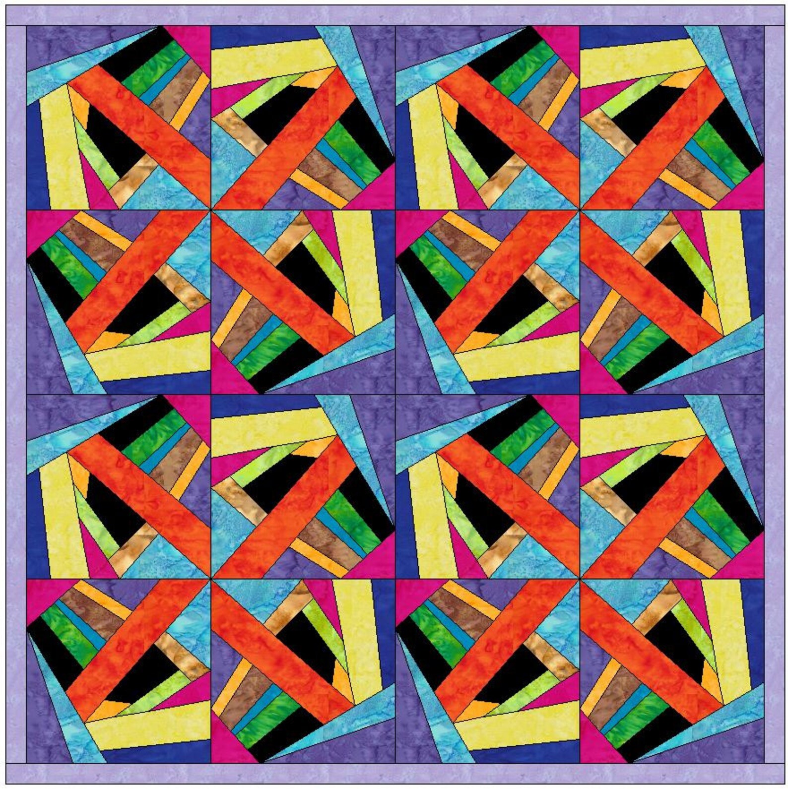 Complex Crazy Patch 6 Quilt Paper Foundation Piece 12 Inch - Etsy