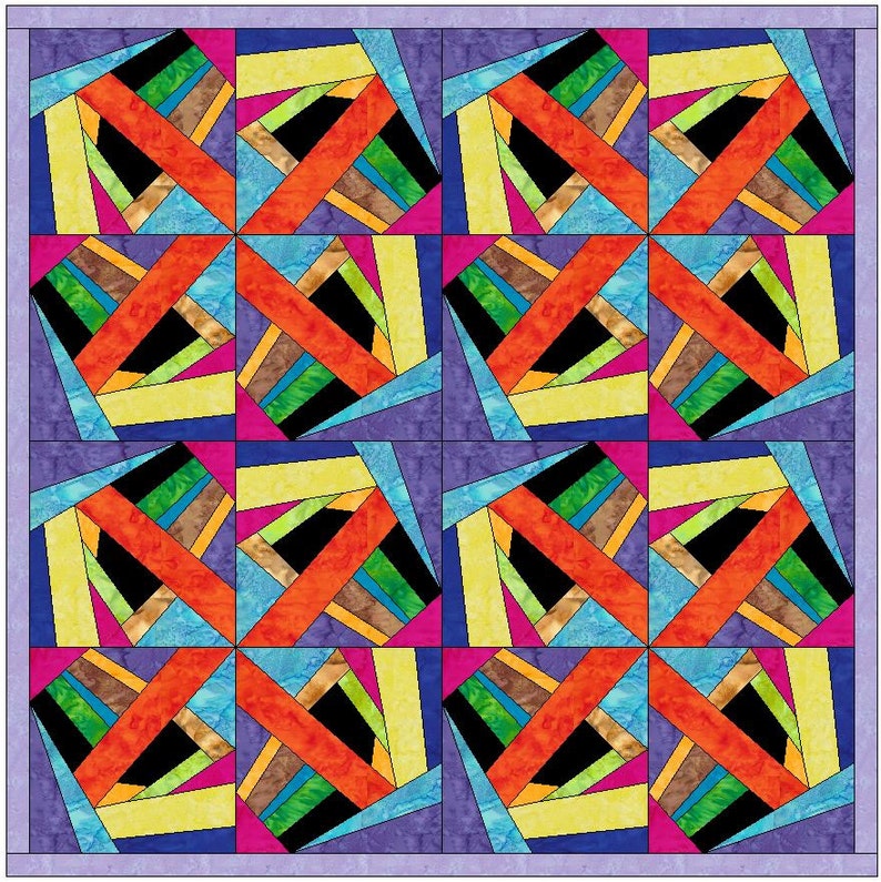Complex Crazy Patch 6 Quilt Paper Foundation Piece 12 Inch - Etsy