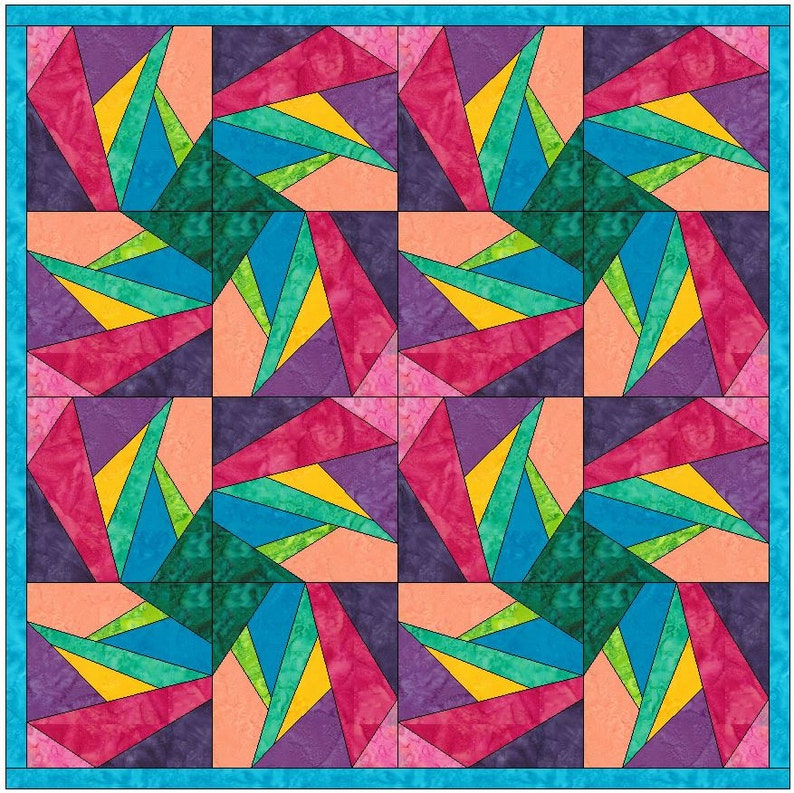 Crazy Patch Quilt 27 Paper Foundation Piece Quilting Block - Etsy