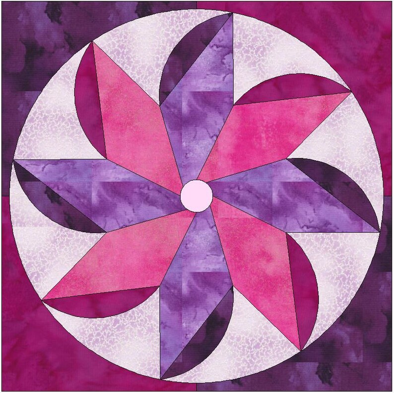 Star Dahlia Templates Quilting Block Pattern - Etsy