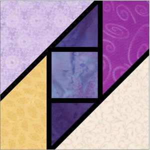 Quarter Star Within a Star Quilt Paper Piece Foundation Quilting Block ...