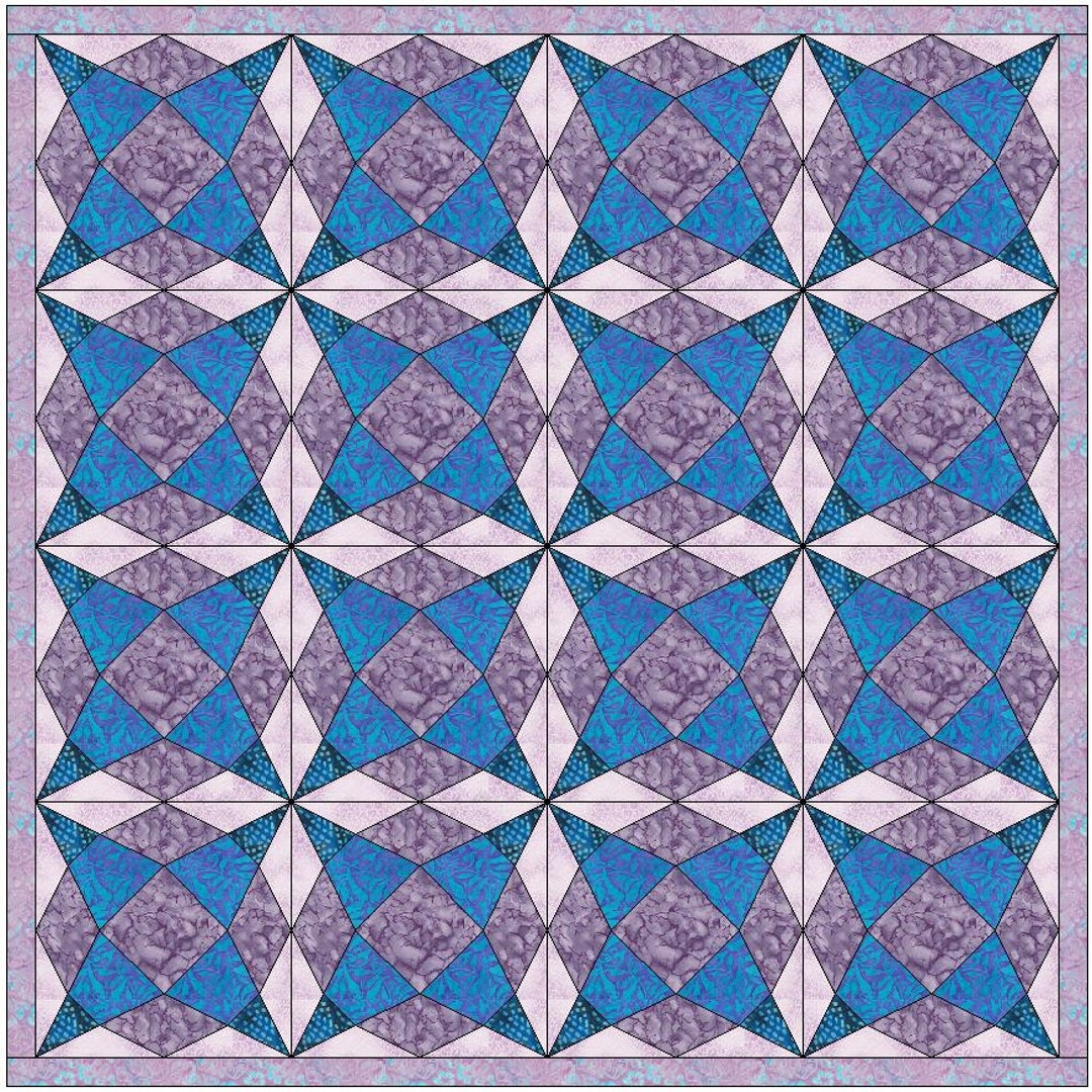 Geometric Star 2 Quilt Template Quilting Block Pattern PDF - Etsy