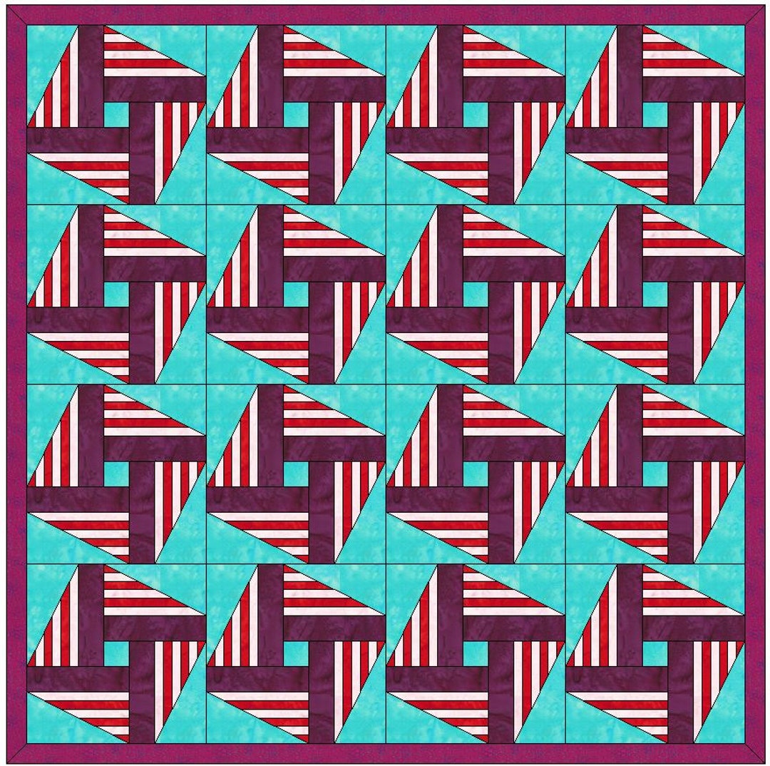 Striped Lattice Work Quilt Template Quilting Block Pattern PDF - Etsy
