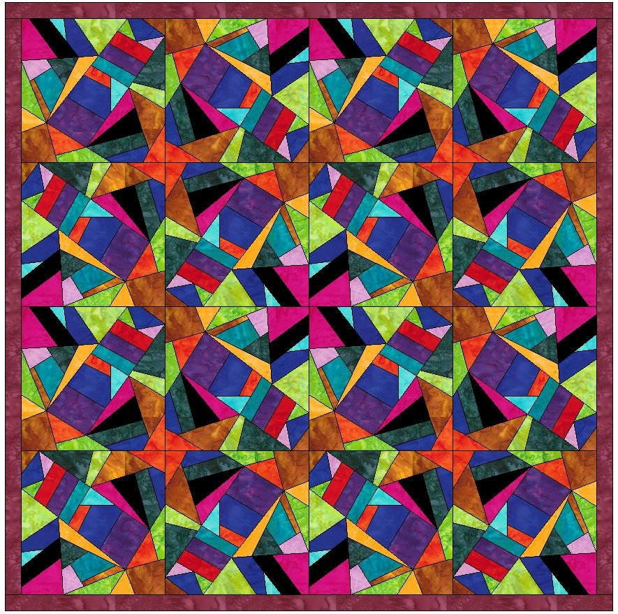 Complex Crazy Patch 12 Quilt Paper Piece Foundation Block - Etsy