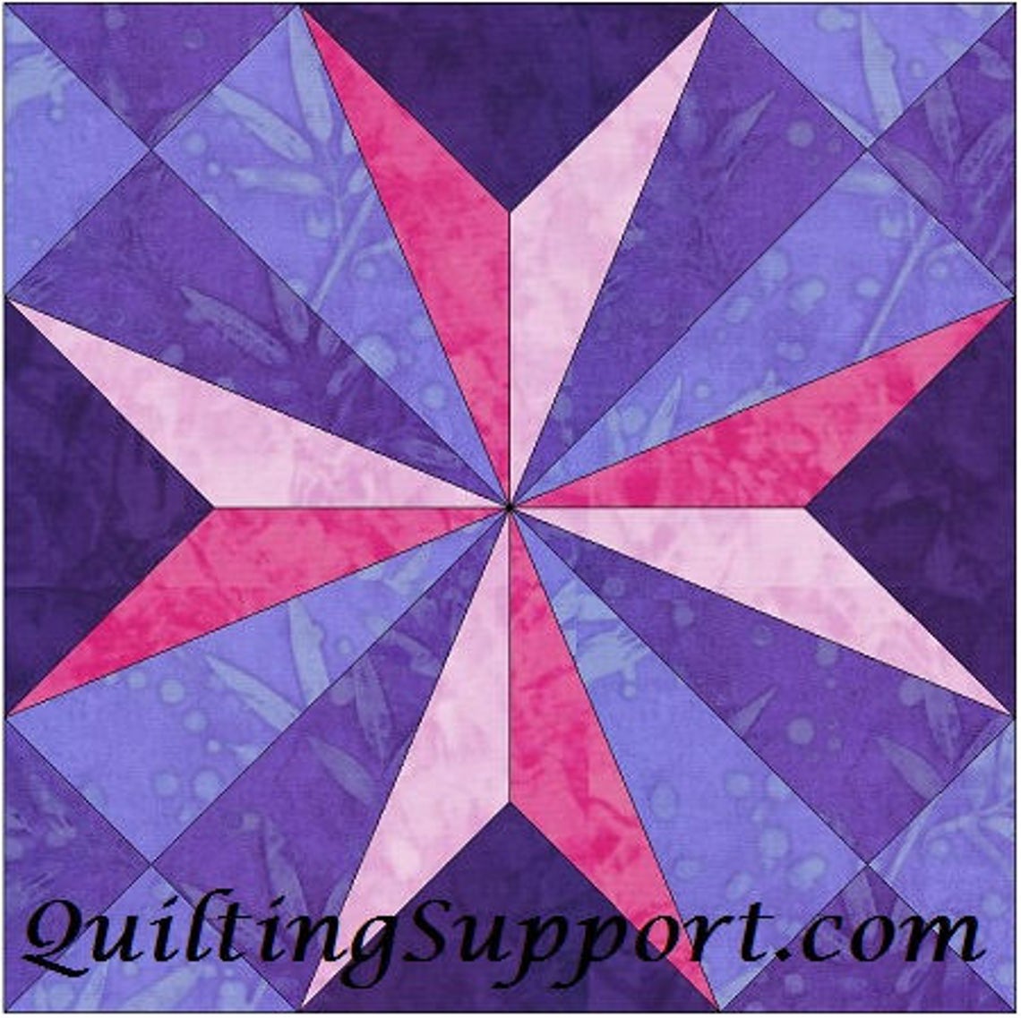 Star Quilt Block Set of 4 15 Inch Paper Piece Template | Etsy