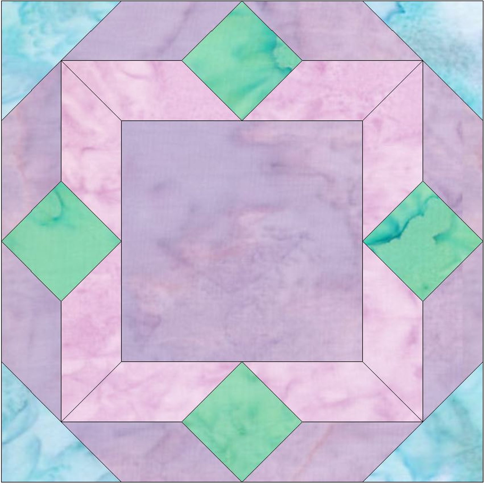 Picture Frame Quilt Paper Piece Foundation Quilting Block - Etsy