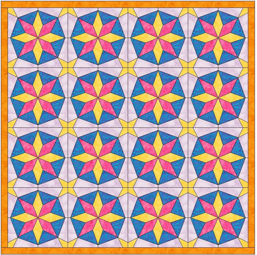 Octagon Star 2 Quilt Template Quilting Block Pattern PDF - Etsy