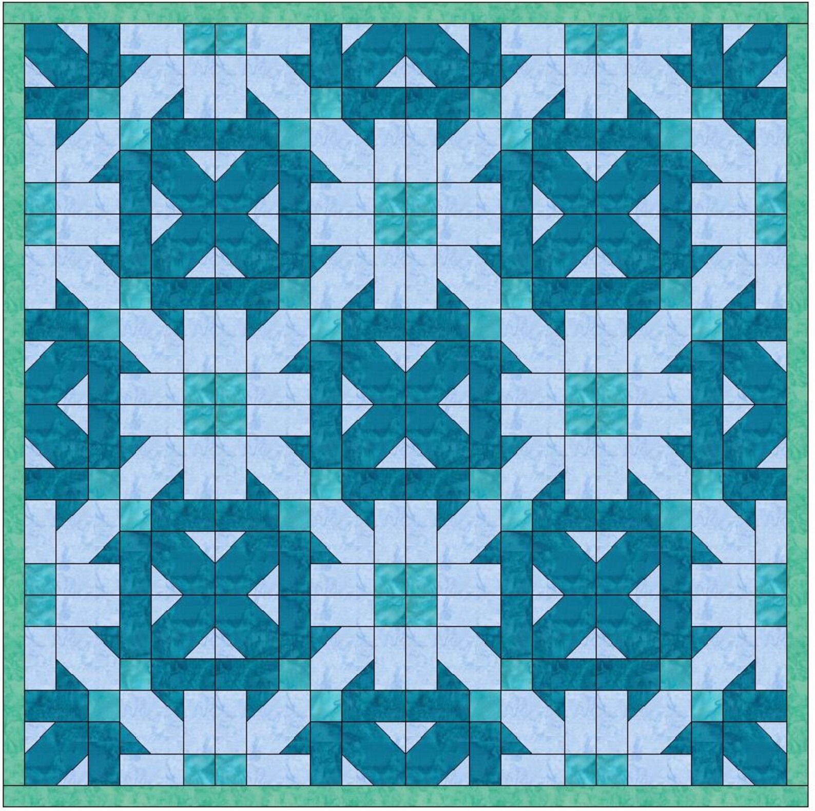 Silver Maple Quilt 15 Inch Block Template Quilting Block - Etsy