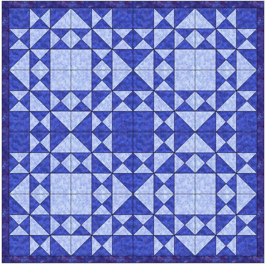 Snow Ride Quilt Template 15 Inch Block Pattern PDF - Etsy