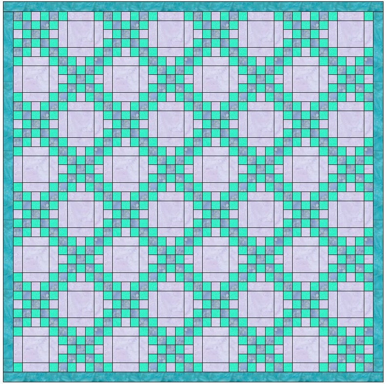 Double Irish Chain Quilt 15 Inch Quilt Block Template Pattern PDF - Etsy