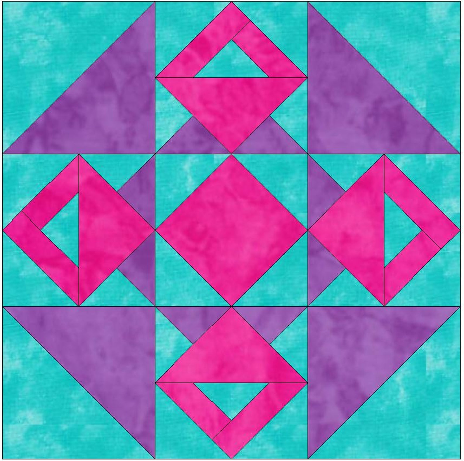 Basket Blocks Quilt 15 Inch Block Set of 4 Template Quilting | Etsy