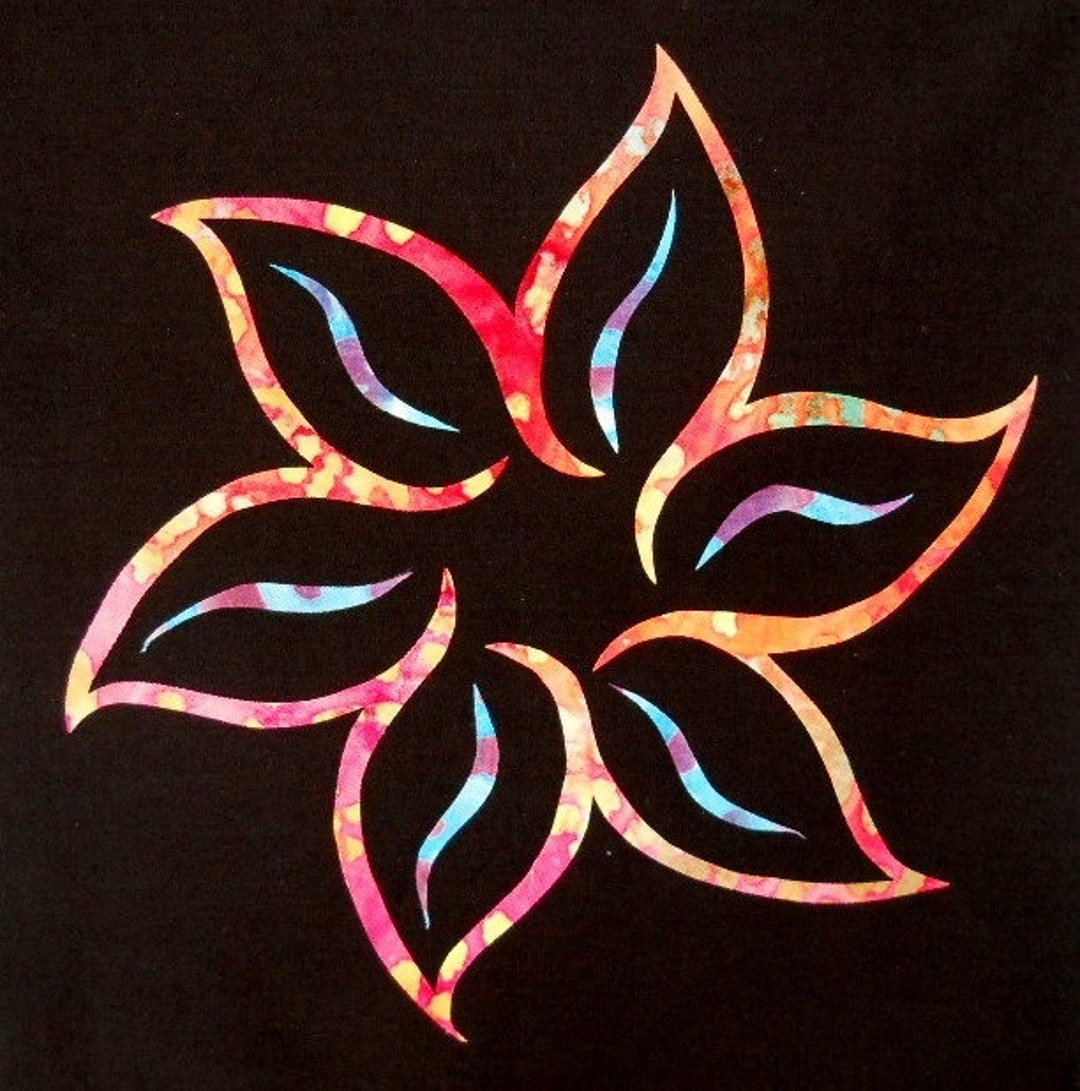 Fancy Flower Quilt Applique Pattern Design - Etsy
