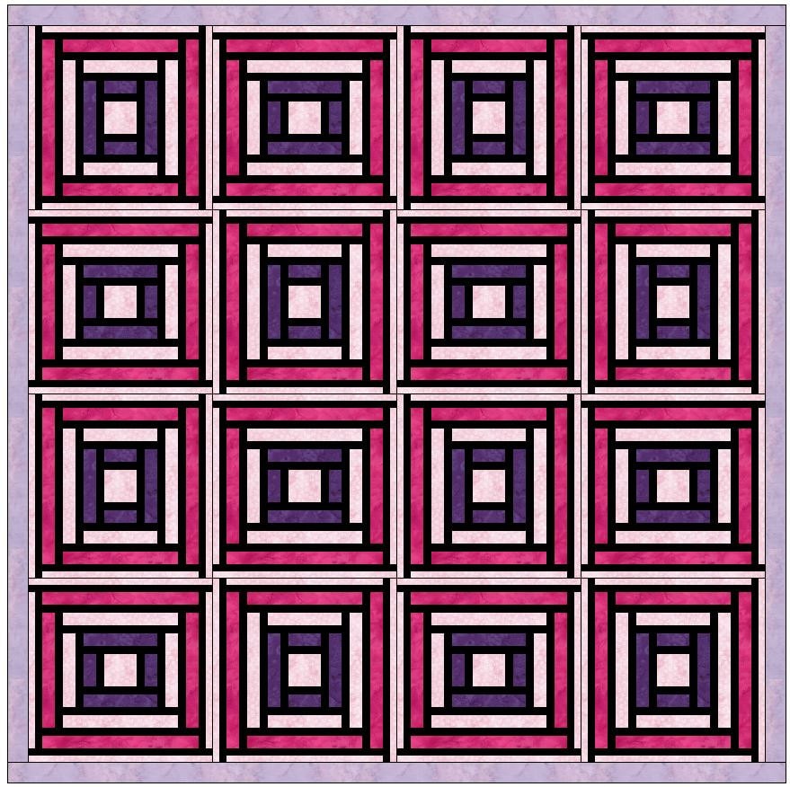 Stained Glass Log Cabin Variation Quilt Paper Piece Foundation | Etsy