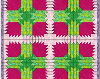 Lotus Star Quilt Pattern - Etsy