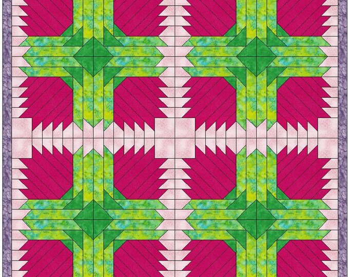 Lotus Star Quilt Pattern - Etsy