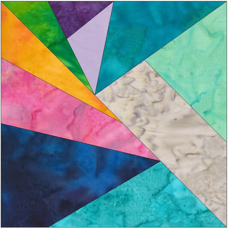 Crazy Patch 33 Quilt Paper Piecing Foundation Piecing Quilting Block ...