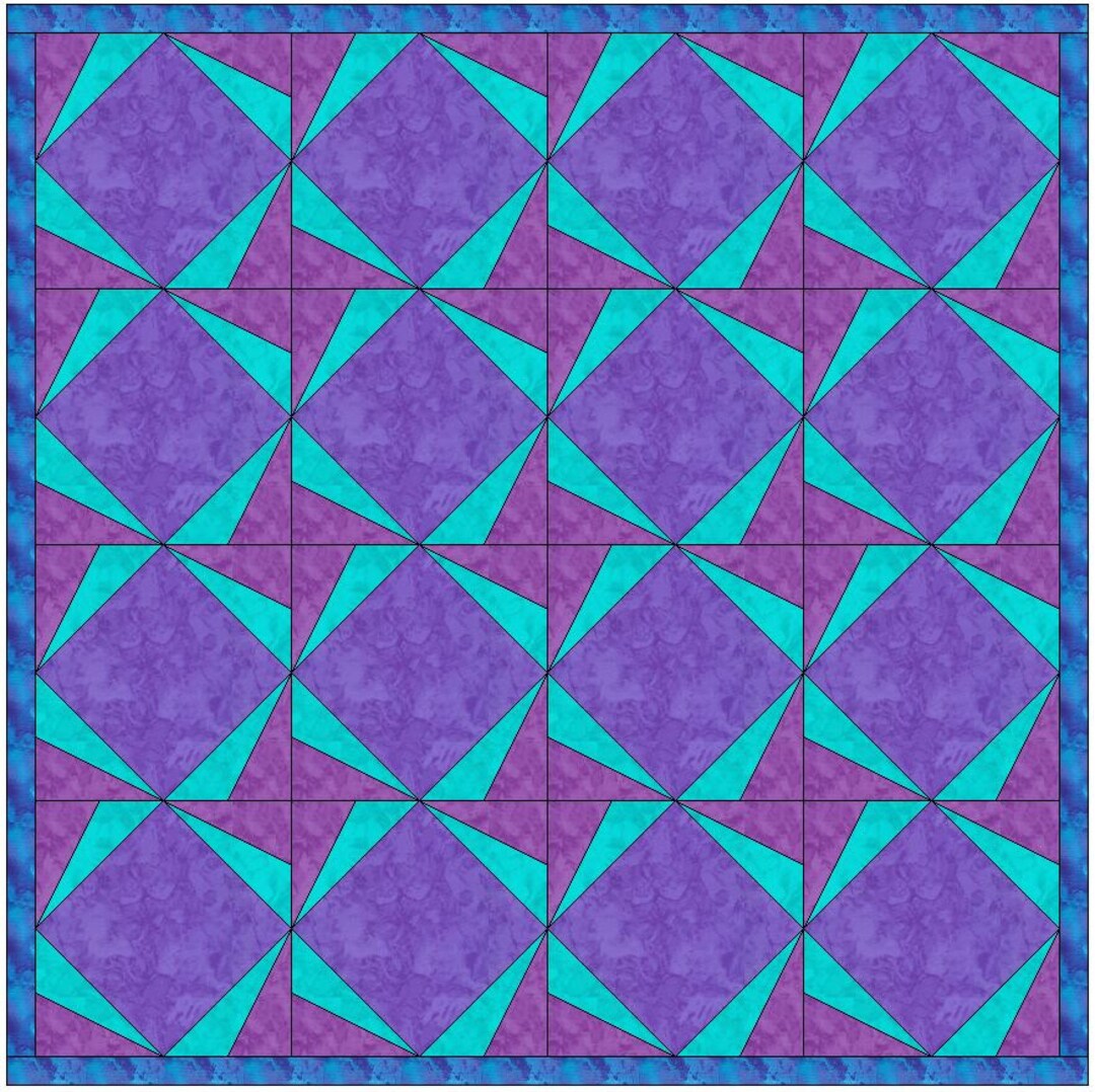 Log Cabin Twist Quilt 10 Inch Paper Piece Foundation Quilting Block ...