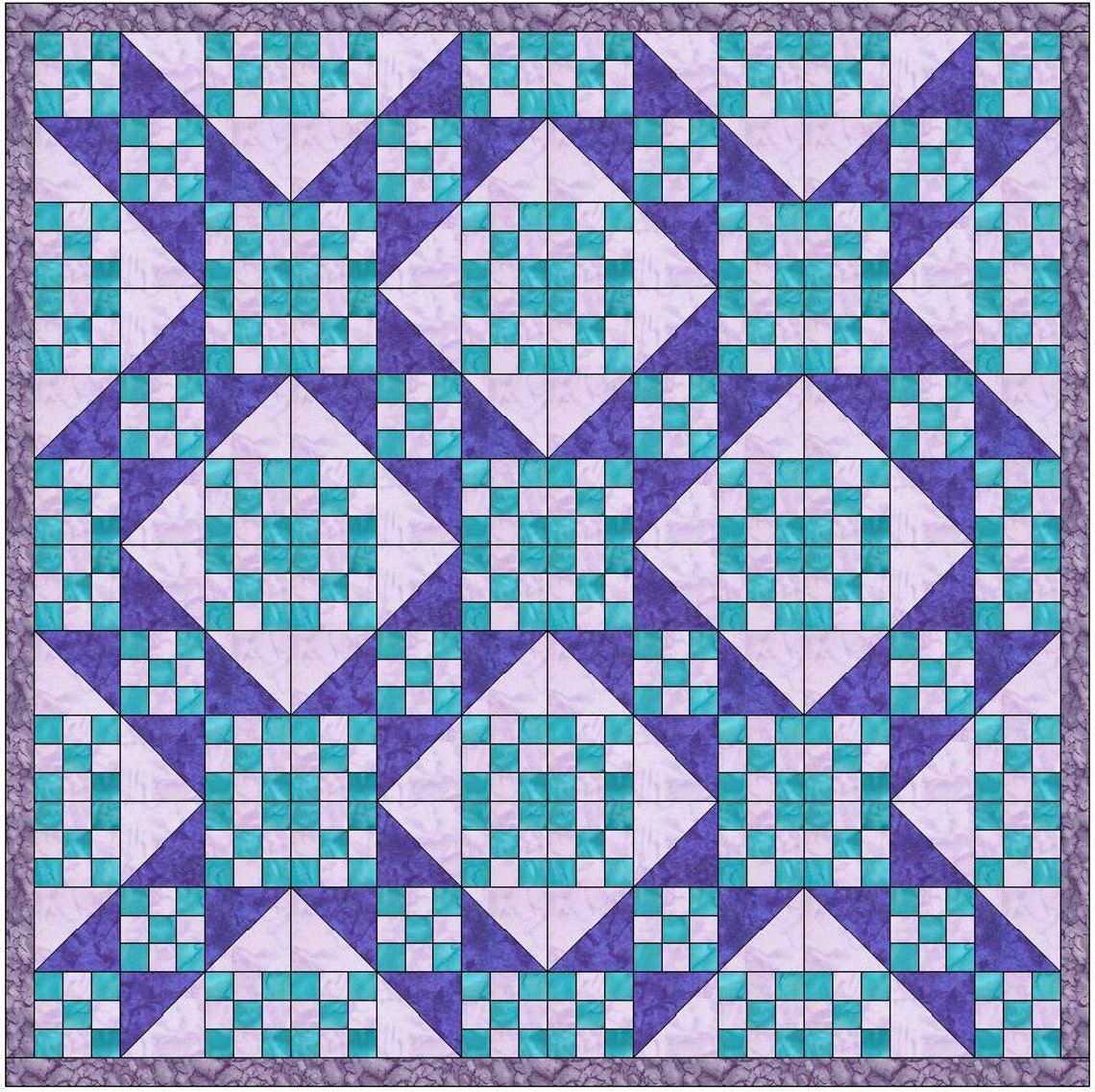 Road to California Variation 2 Quilt Template 15 Inch Block | Etsy